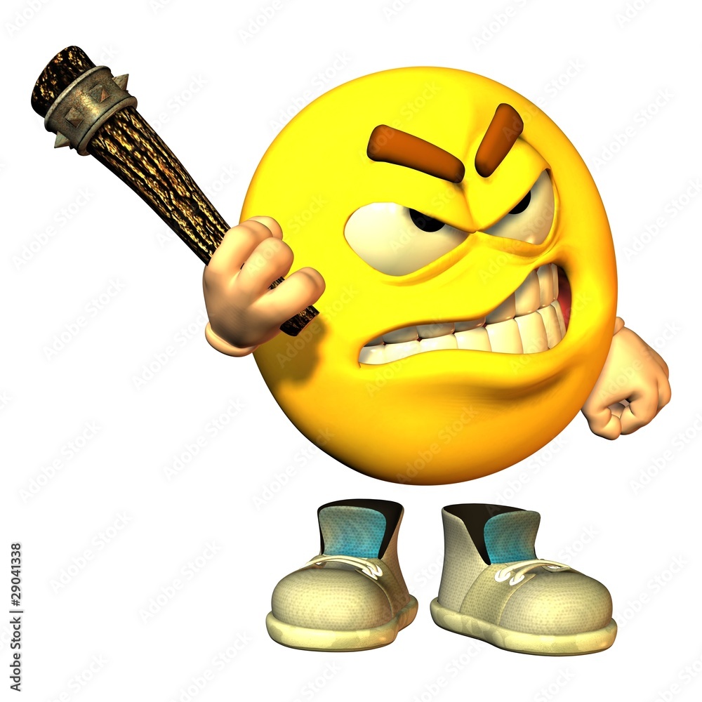 Smilie mit Keule Stock-Illustration | Adobe Stock