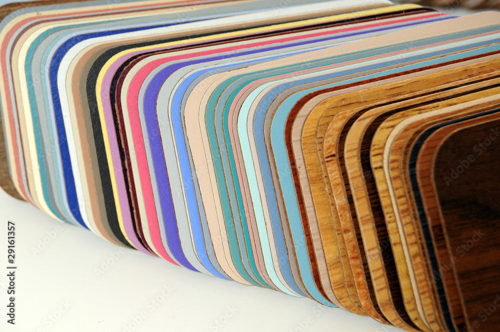 Swatch of plastic formica counter top samples Stock Photo | Adobe Stock
