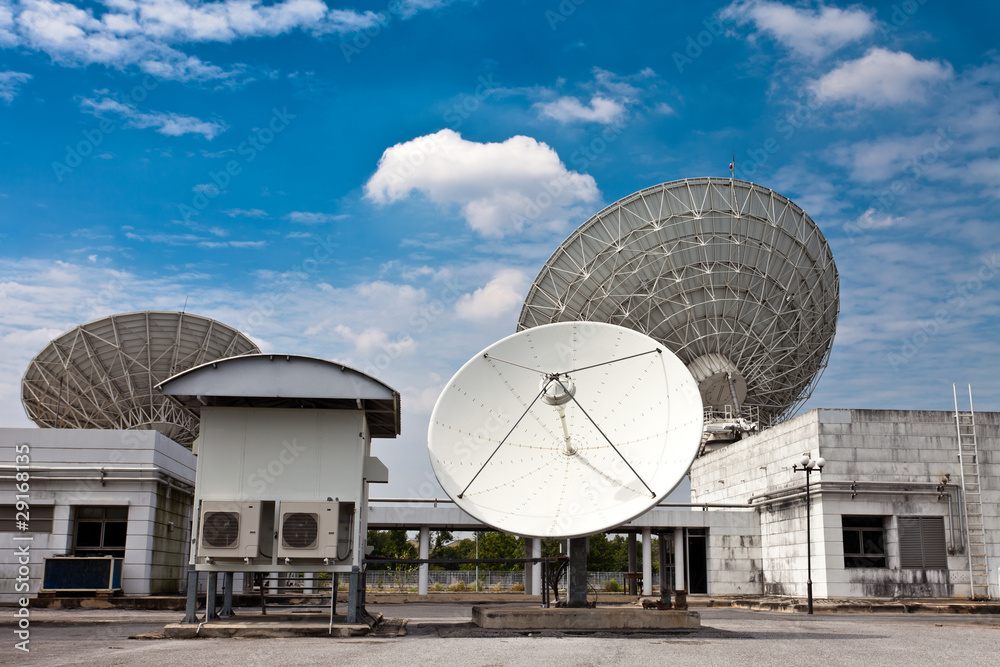 VSAT satellite dishes Stock Photo | Adobe Stock