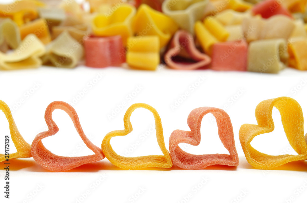 heart shaped pasta Stock Photo | Adobe Stock