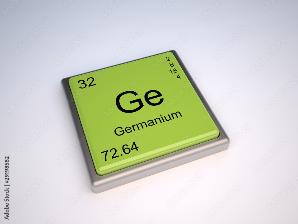 ภาพประกอบสต็อก Germanium chemical element of the periodic table with ...