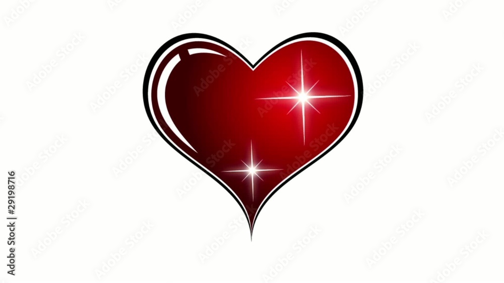 Herz pulsierend - Animation - mit Maske Stock-Video | Adobe Stock