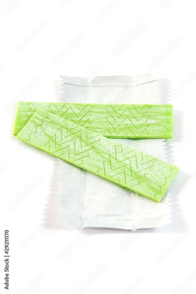 Green chewing gum Stock Photo | Adobe Stock