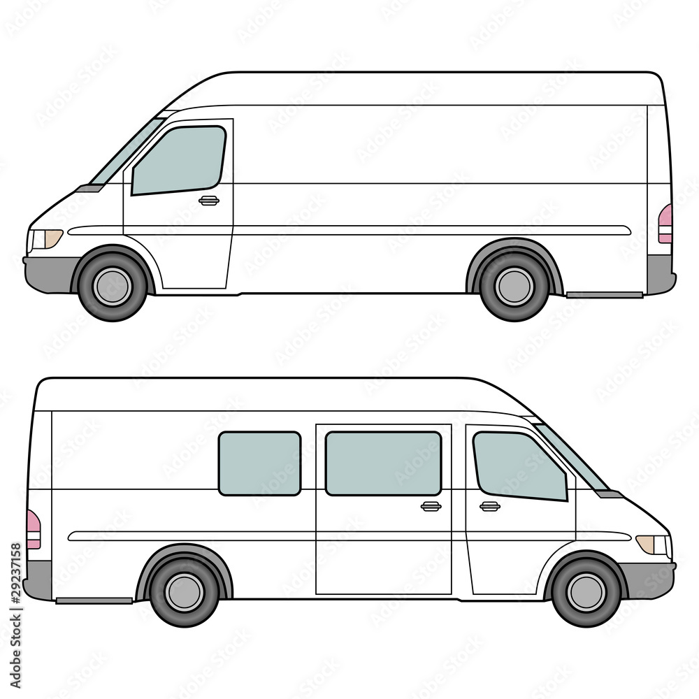 Minibus. Vector Illustration Stock Vector | Adobe Stock