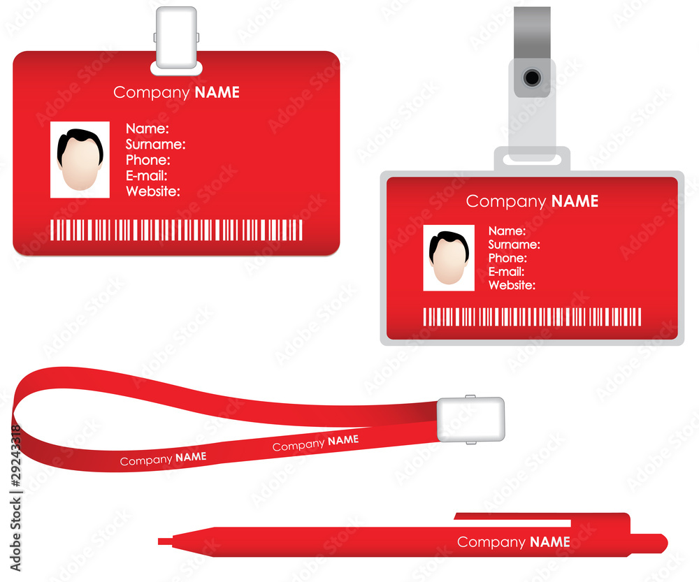 Name tag for id card Stock Vector | Adobe Stock