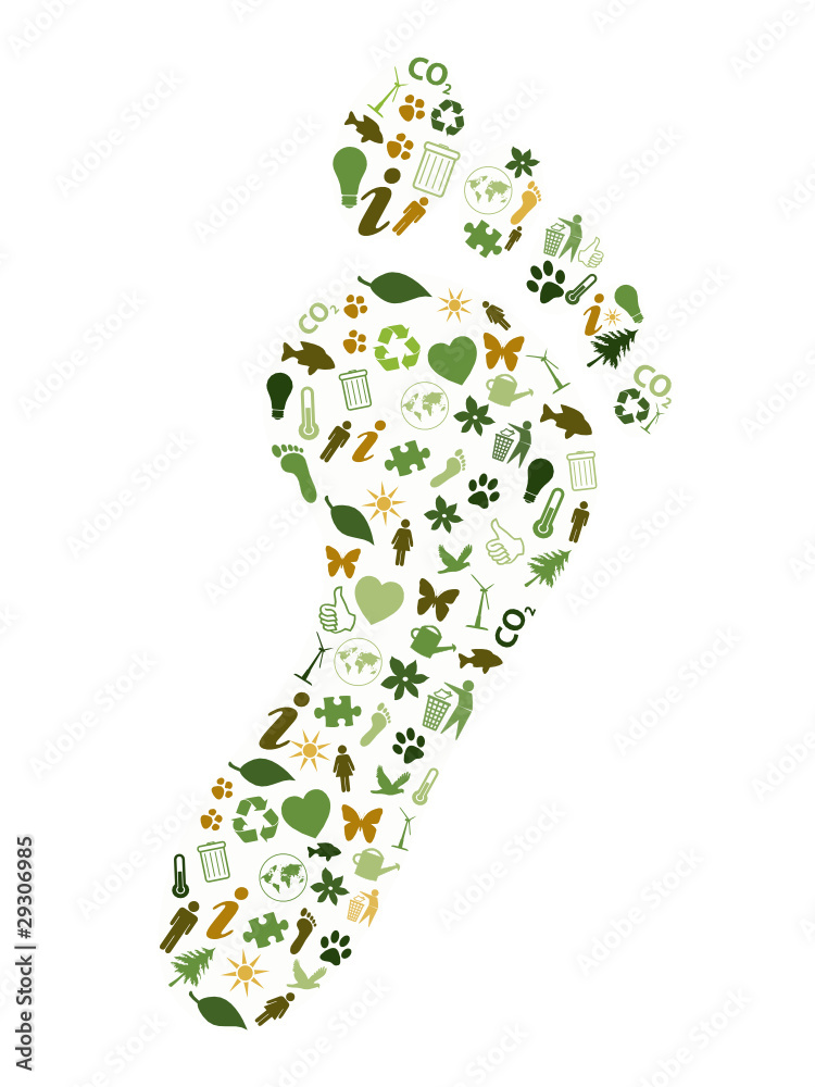 "FOOTPRINT" collage (renewable energy green environmentally) Stock ...