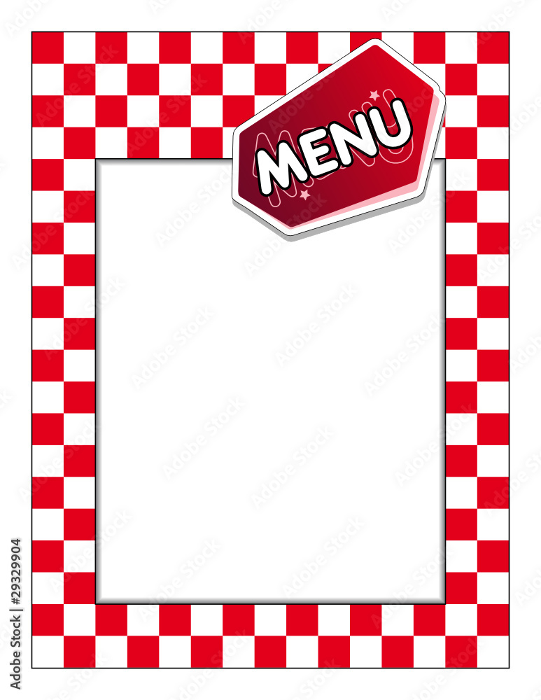 Menu Carte Restaurant Bistrot Cuisine Déjeuner Dîner Repas Stock Vector