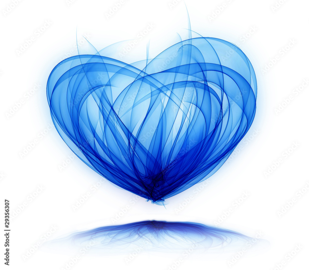 blue heart isolated on white background Stock Illustration | Adobe Stock