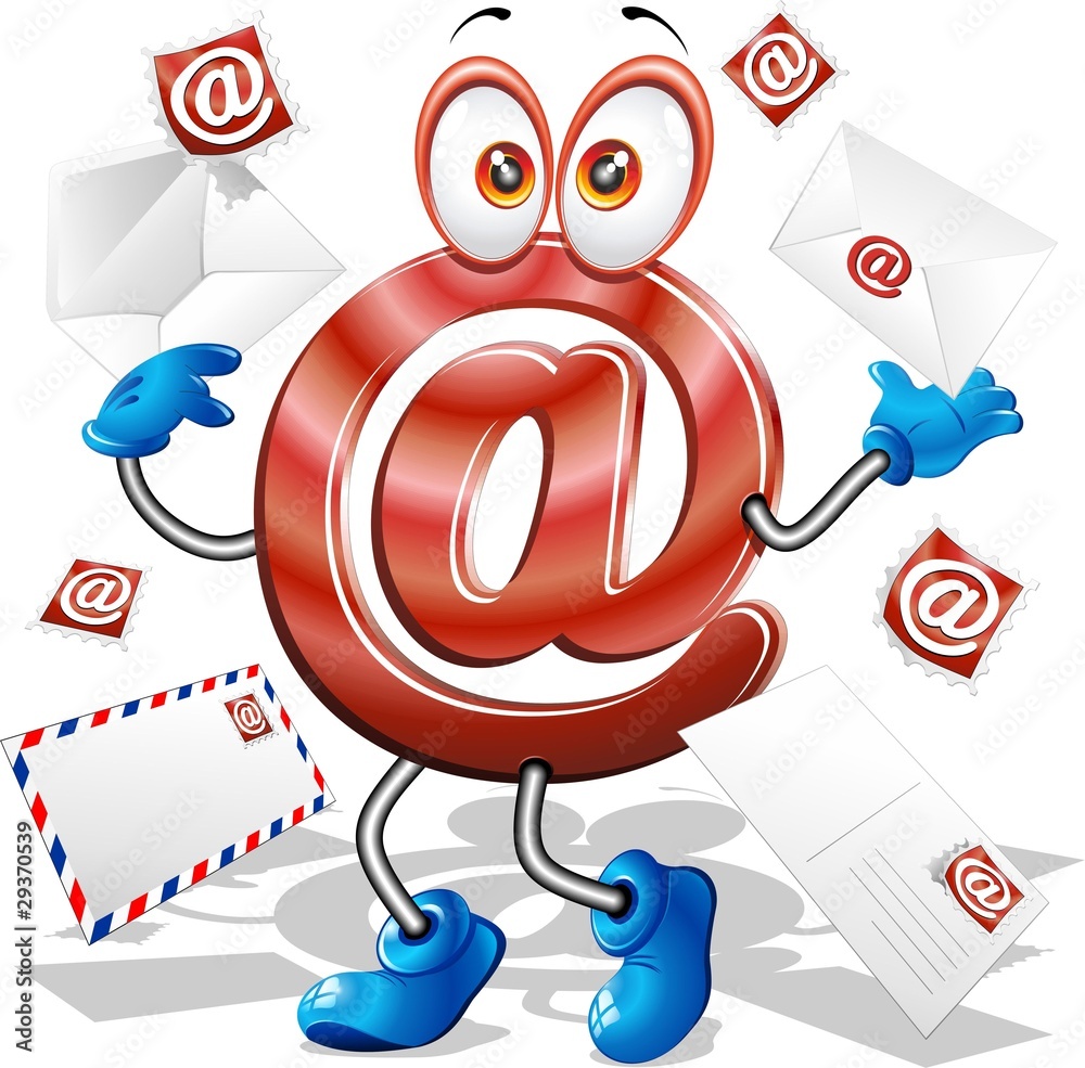 E-Mail Simbolo Cartoon-E-Mail Symbol Cartoon-Vector Stock Vector ...