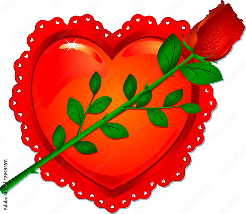 Cuore Con Rose