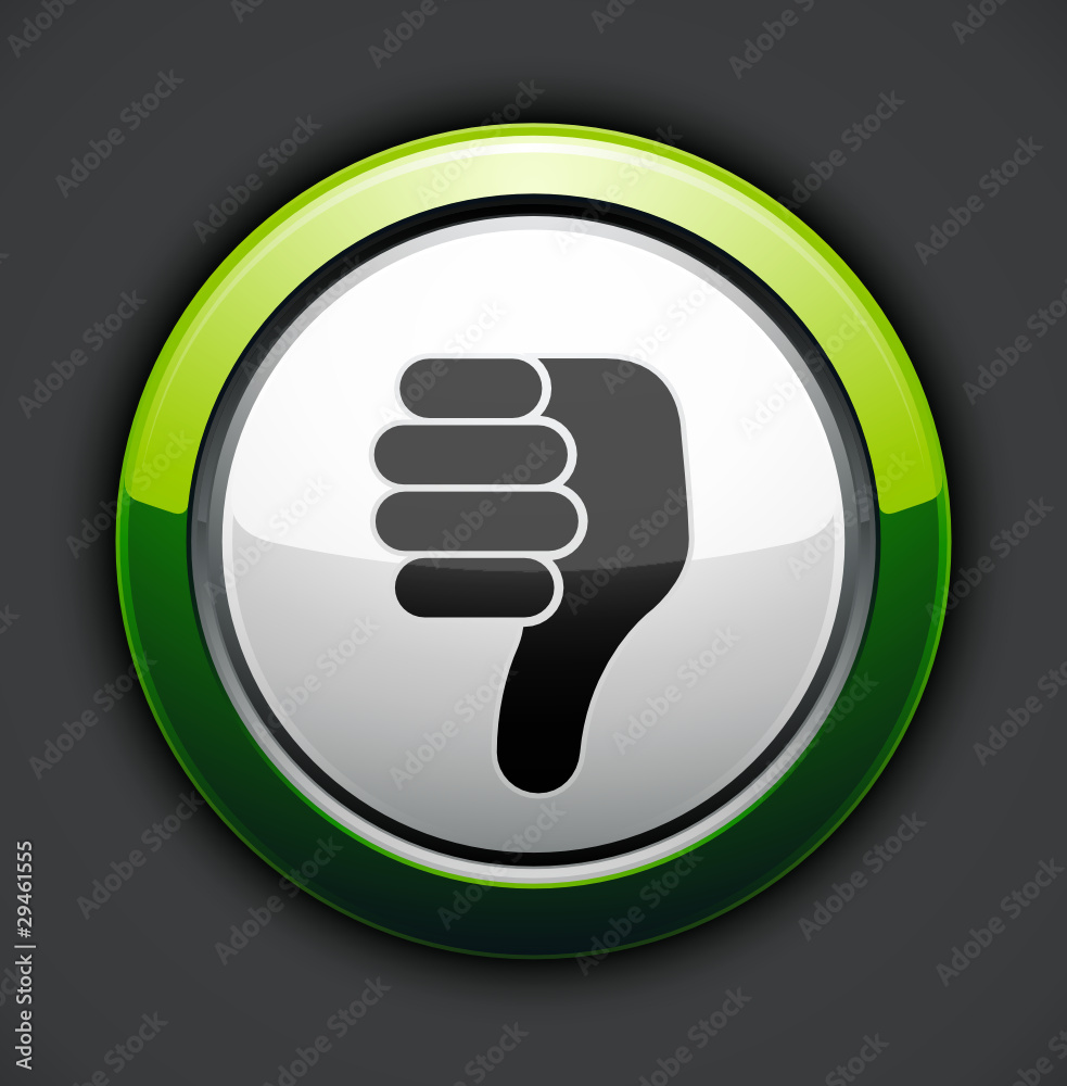 icône pouce bas Stock Vector | Adobe Stock