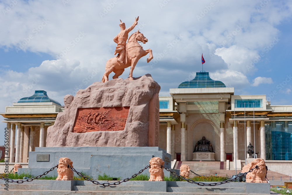 Sukhbaatar Statue Stock Photo | Adobe Stock