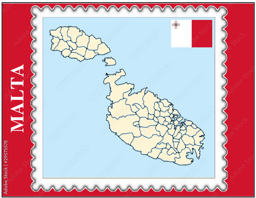Malta national emblem map coat flag business background Stock Vector ...