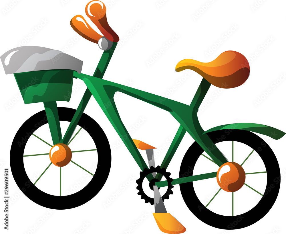 Cartoon bike Stock Vector | Adobe Stock