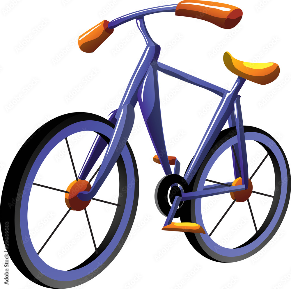 Cartoon bike Stock Vector | Adobe Stock