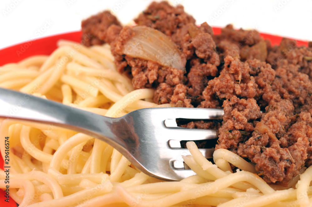 Spaghetti et viande hachée Stock Photo | Adobe Stock