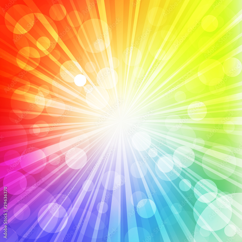 rainbow sun Stock Vector | Adobe Stock