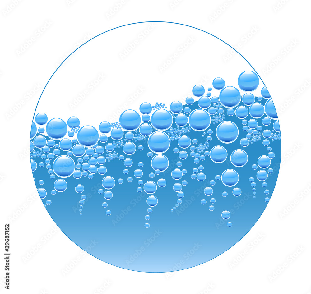 Bubbles and Water Isolated Alphabet Symbol Circle Stock Vector | Adobe ...