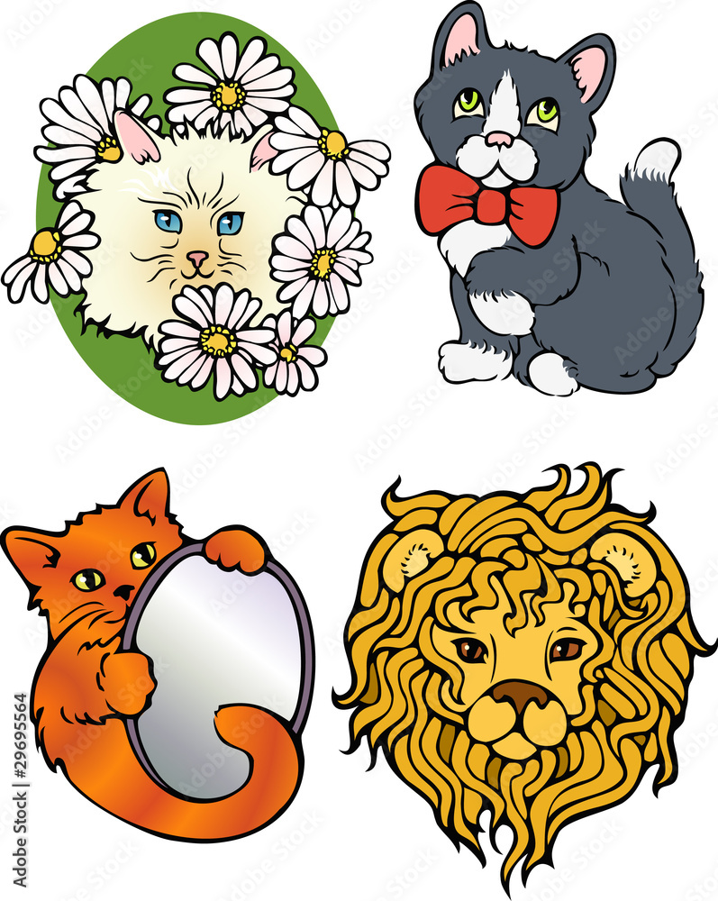 Cartoon Cat Spots Stock Vector | Adobe Stock