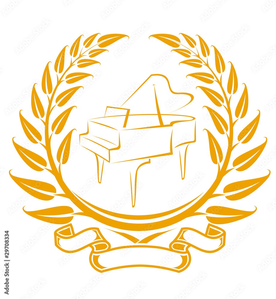 Piano symbol Stock Vector | Adobe Stock