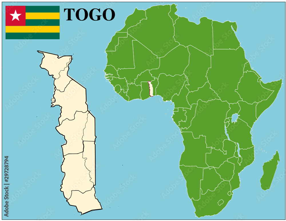 Togo emblem map africa world business success background Stock Vector ...