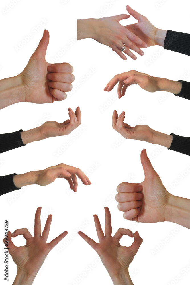 Körpersprache Handzeichen Stock-Foto | Adobe Stock