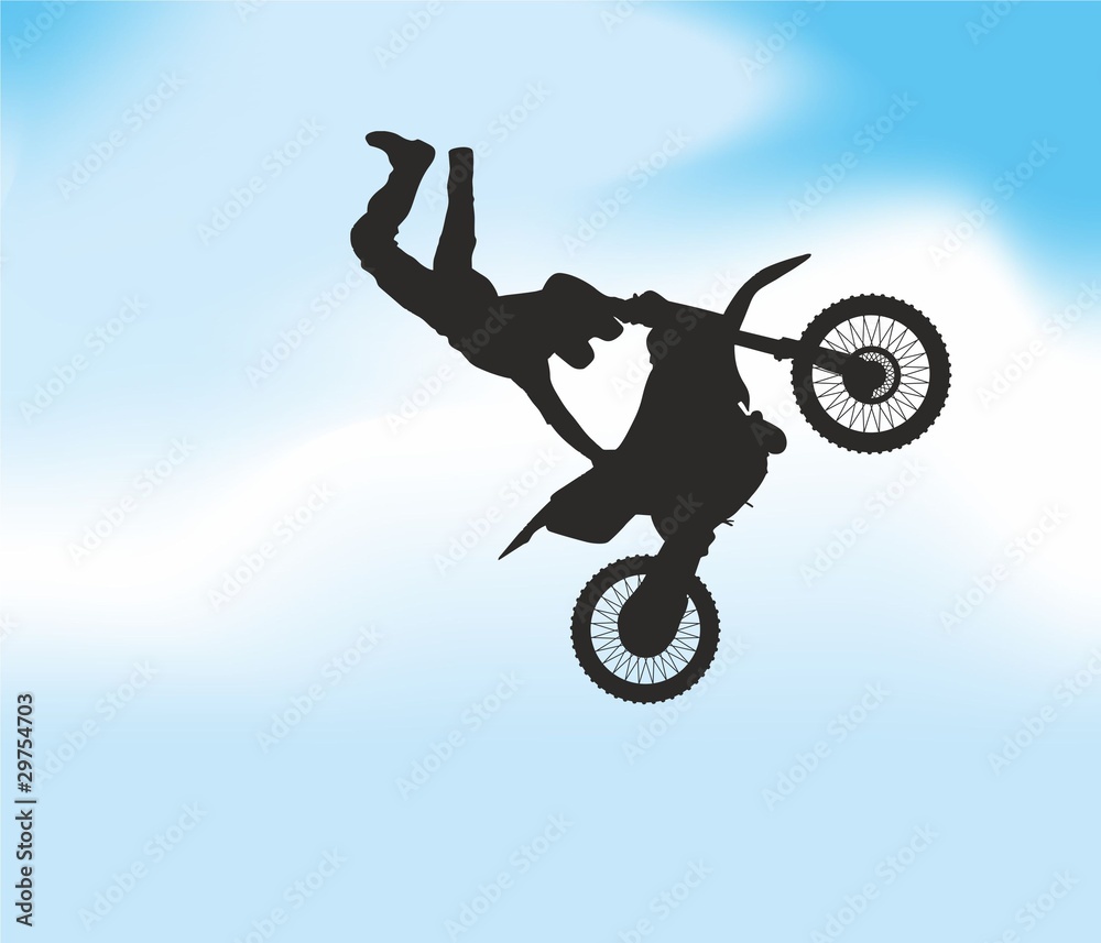 acrobacia moto vector de Stock | Adobe Stock