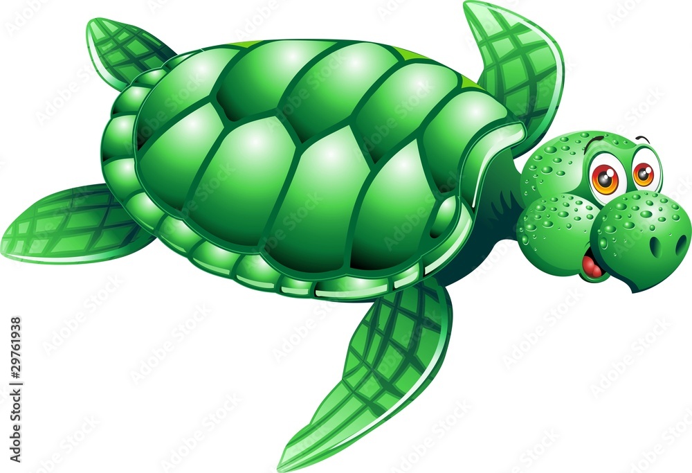 Tartaruga Marina Cartoon-Sea Turtle Cartoon-2-Vector Stock Vector ...