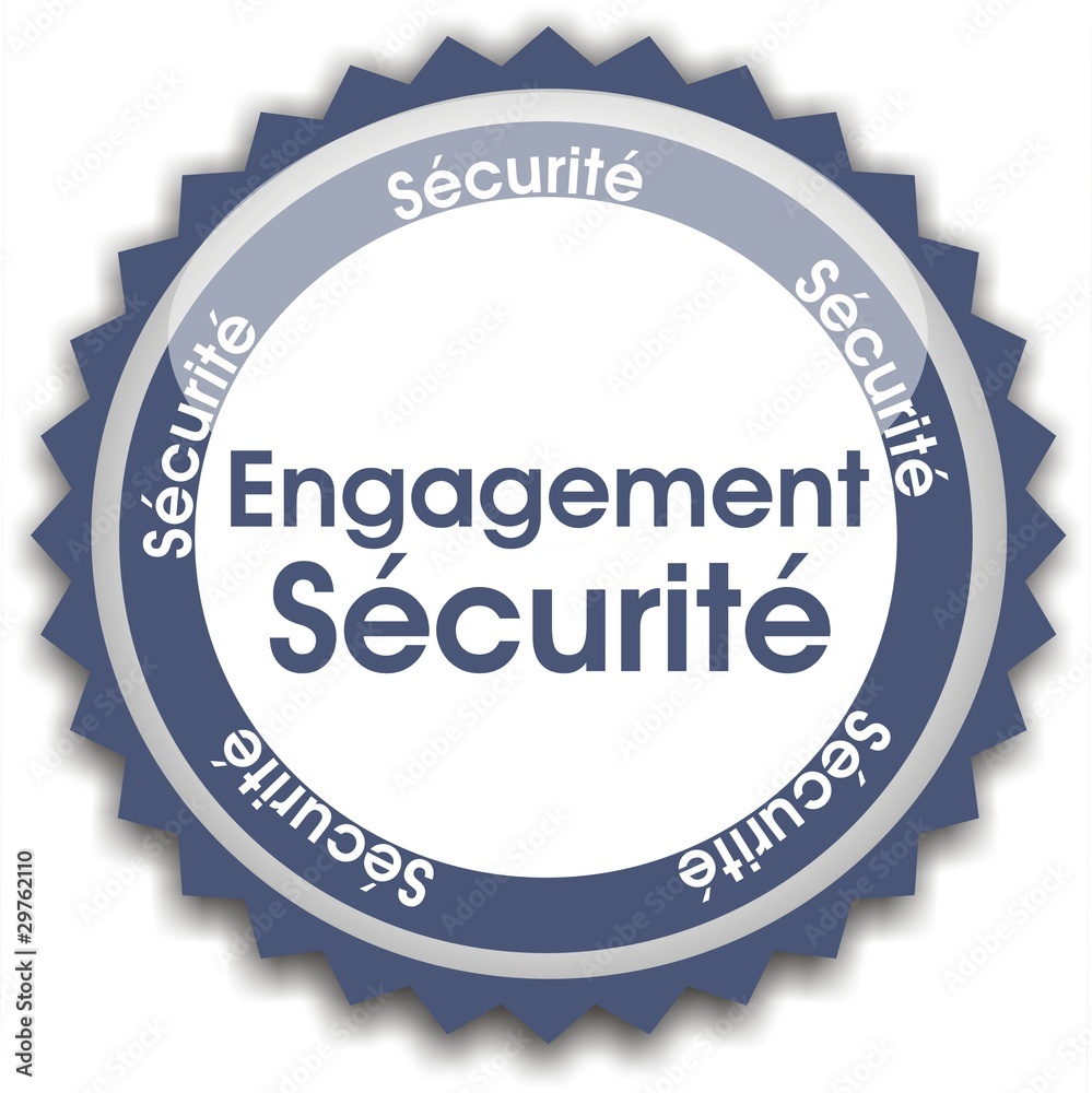 Vecteur Stock bouton engagement sécurité | Adobe Stock