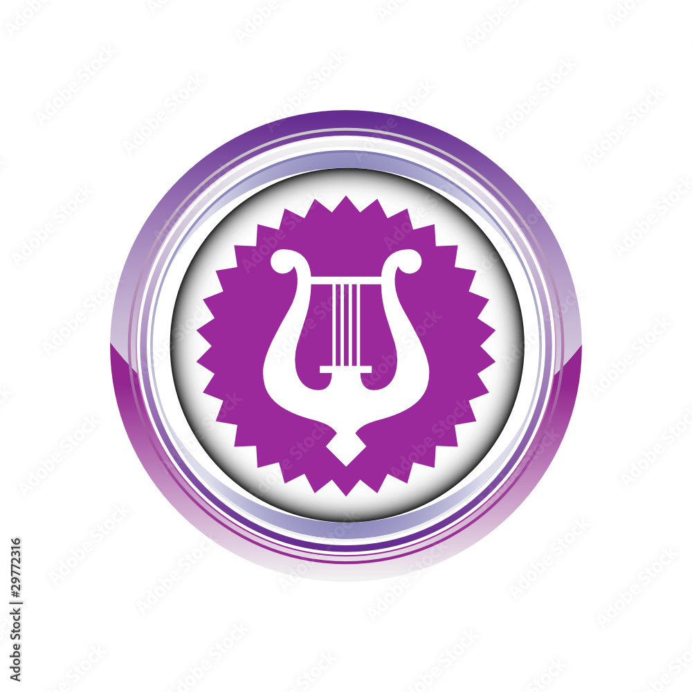 lyre instrument musique logo picto web icône design symbole Stock ...