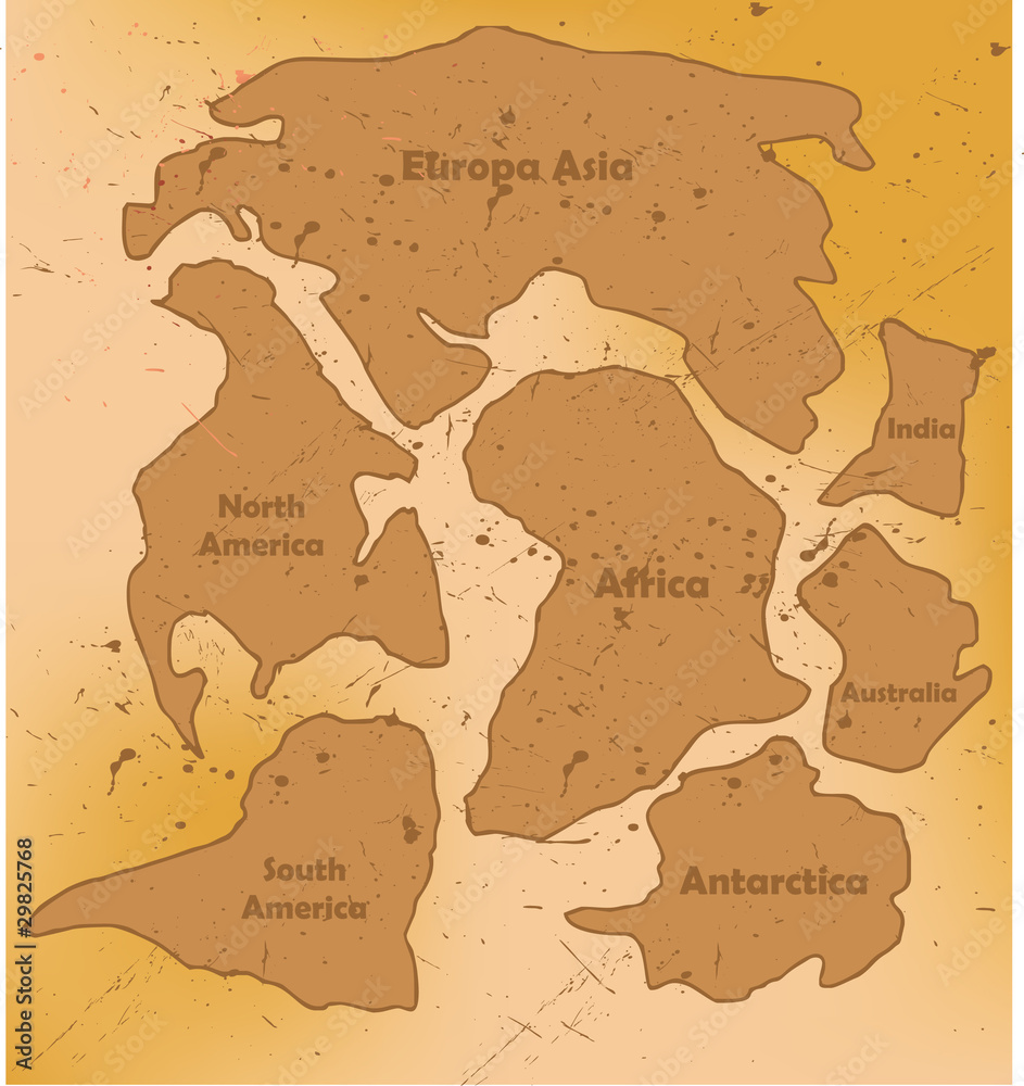 super continent Pangea Stock Illustration | Adobe Stock