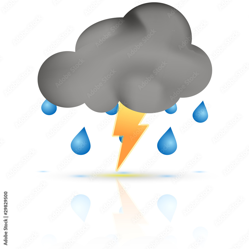 Vecteur Stock Symbole vectoriel météo orage 01 | Adobe Stock