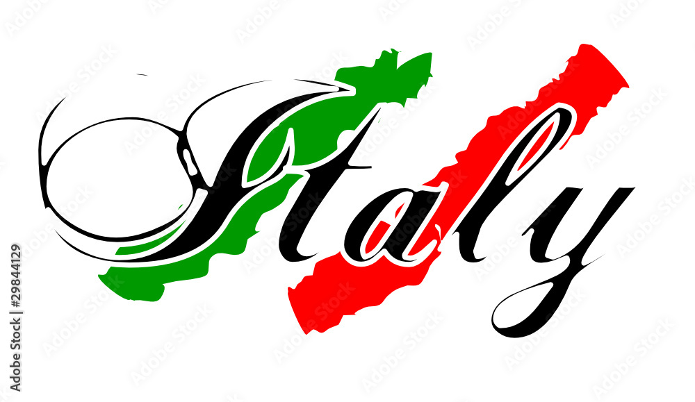 Italy text Stock Vector | Adobe Stock