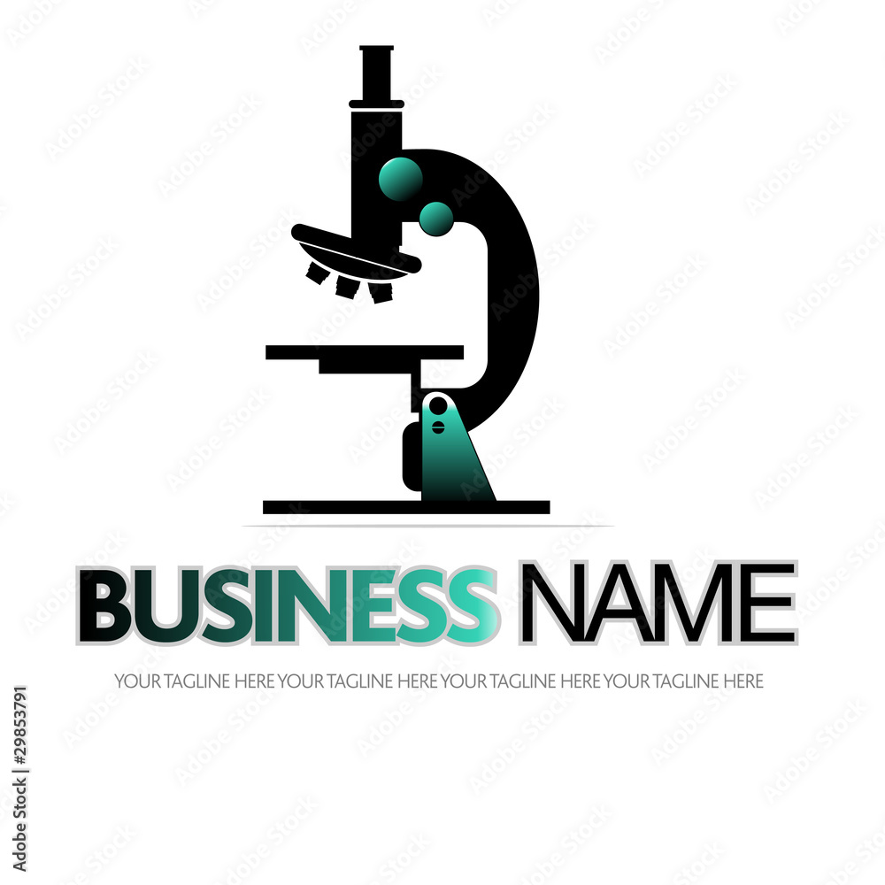 logo microscopio vector de Stock | Adobe Stock