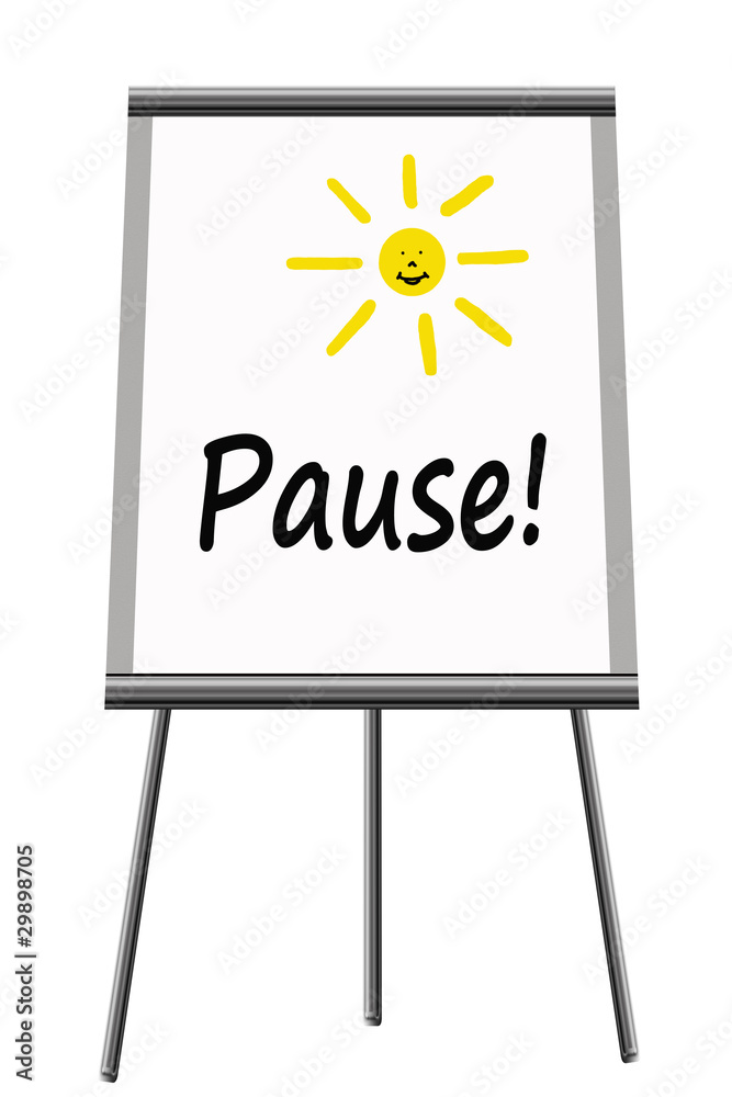 Pause, flipchart Stock-Foto | Adobe Stock