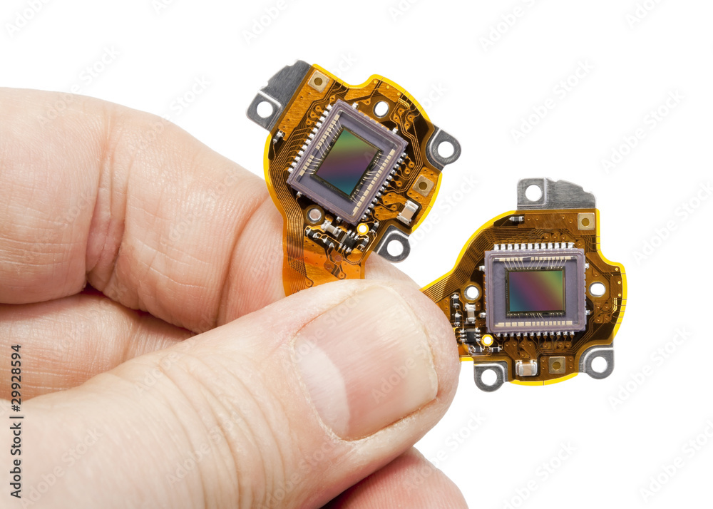 RGB sensors from digital camera macro Stock-Foto | Adobe Stock