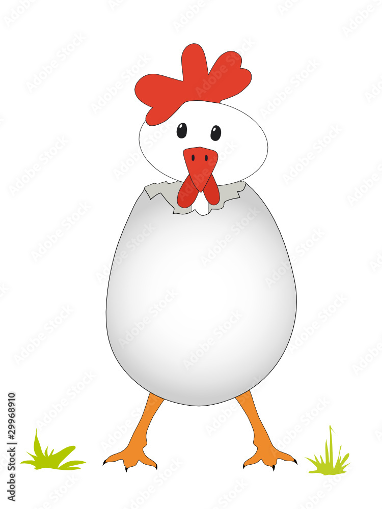 Huhn im Ei Stock Vector | Adobe Stock