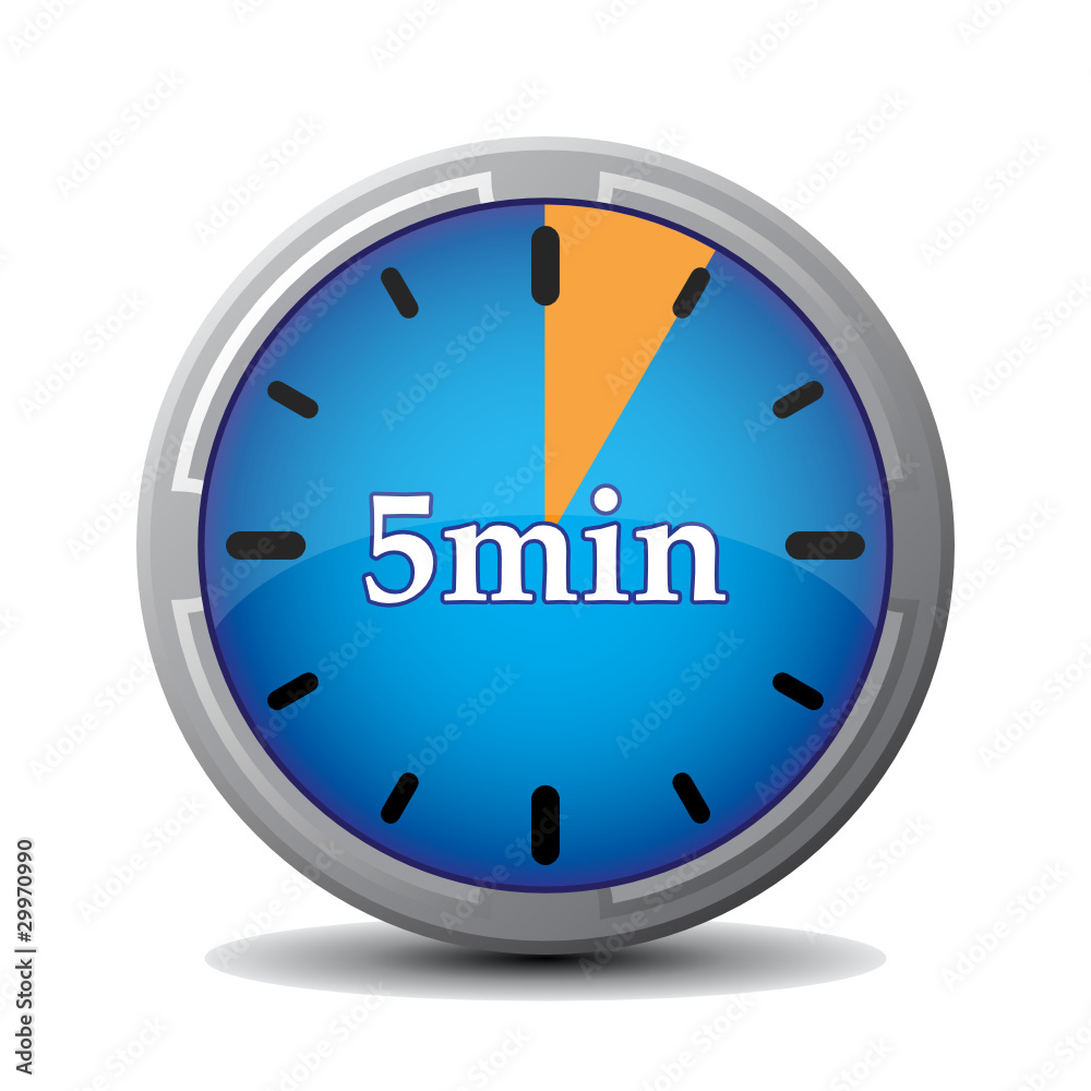 5 MINUTES ICON Stock Vector | Adobe Stock