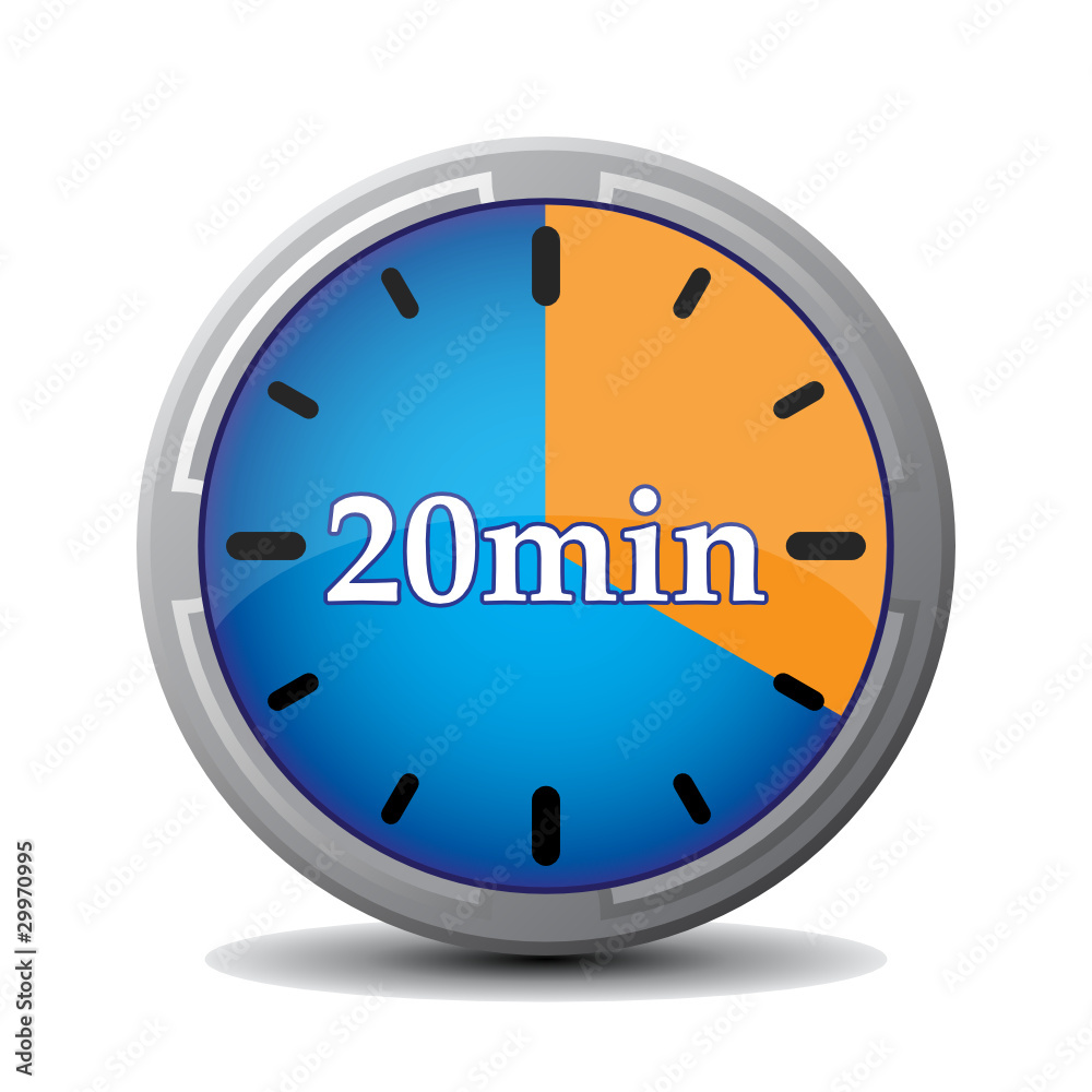 20 MINUTES ICON Stock Vector | Adobe Stock