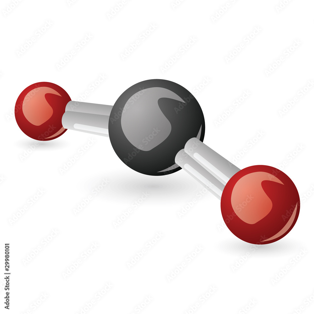 CO2 Carbon Dioxide molecule Stock Vector | Adobe Stock