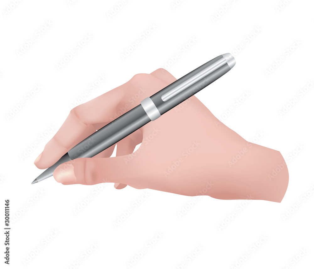 Vettoriale Stock mano che scrive | Adobe Stock