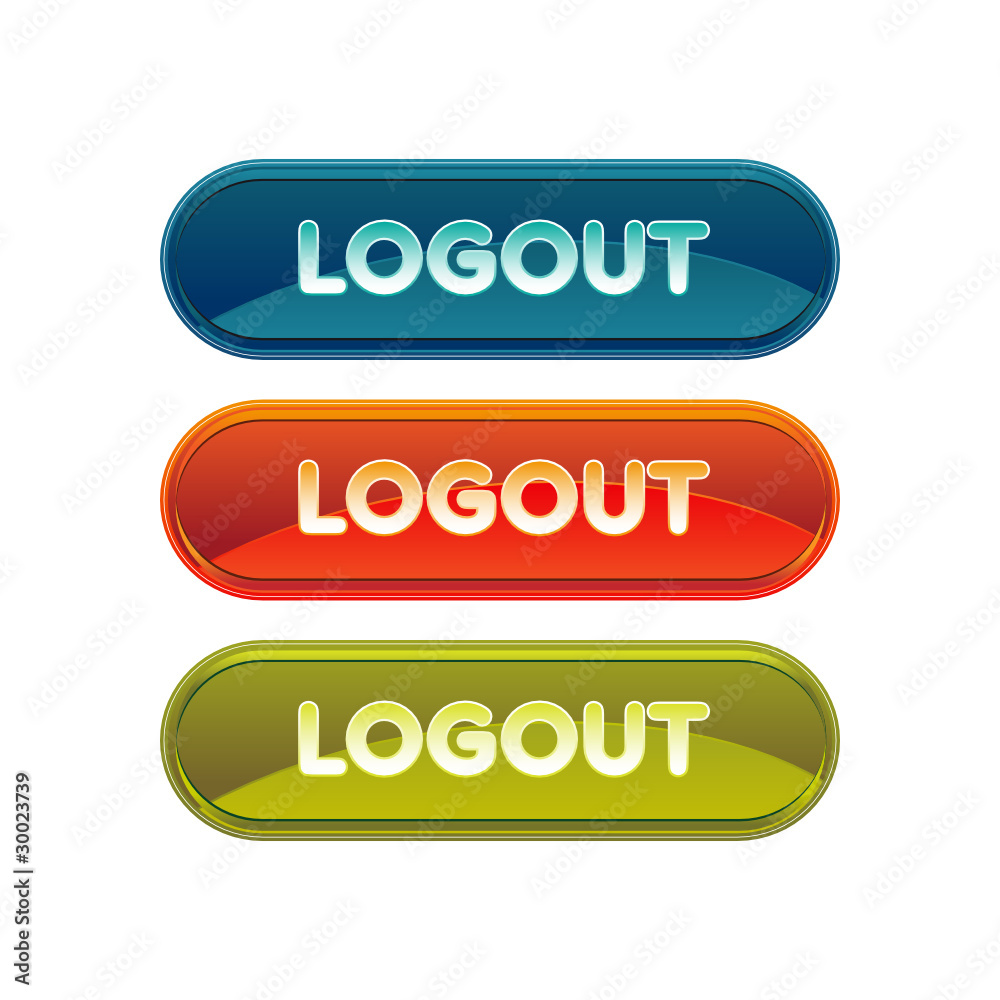 logout sortir quitter bouton picto logo internet design web vector de ...