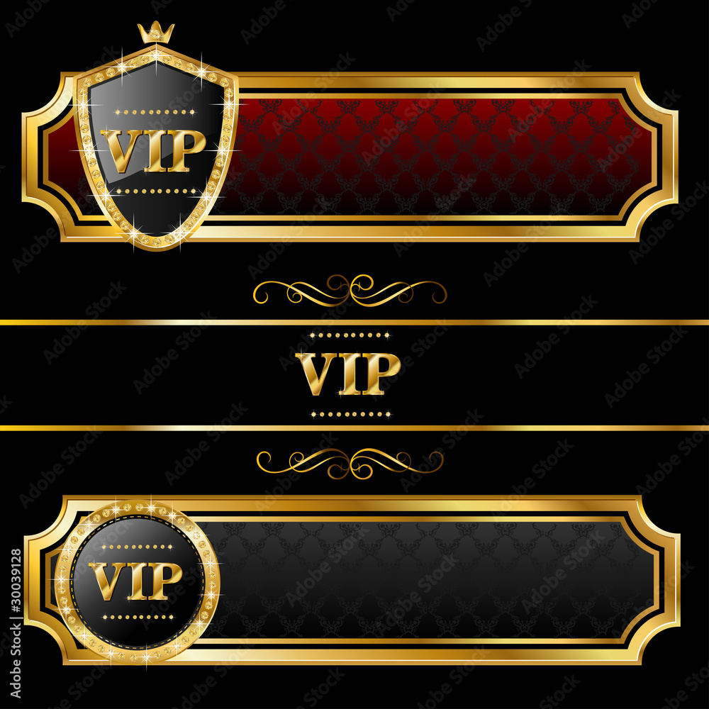 Vip banners Stock Illustration | Adobe Stock
