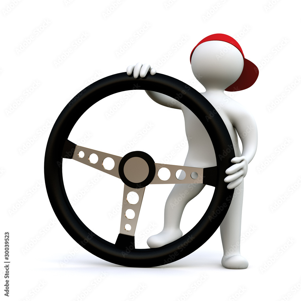 3D Man Driver Stock Illustration | Adobe Stock