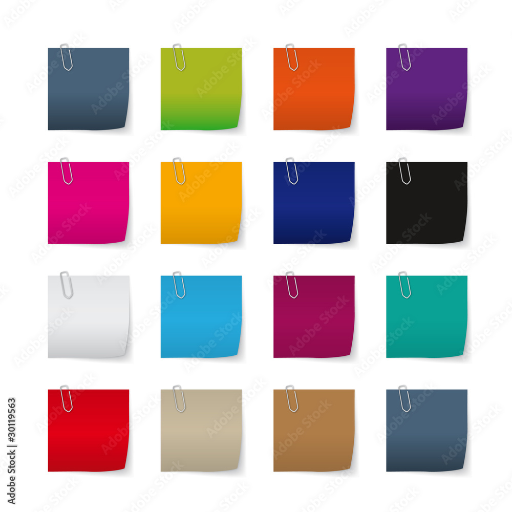 Collection of post it Stock Vector | Adobe Stock