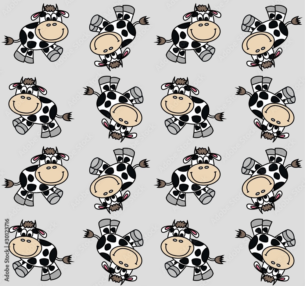 seamless cow pattern Stock Vector | Adobe Stock