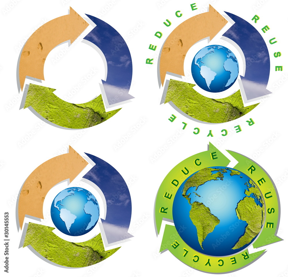 Clean environment - conceptual recycling symbol Stock Illustration ...