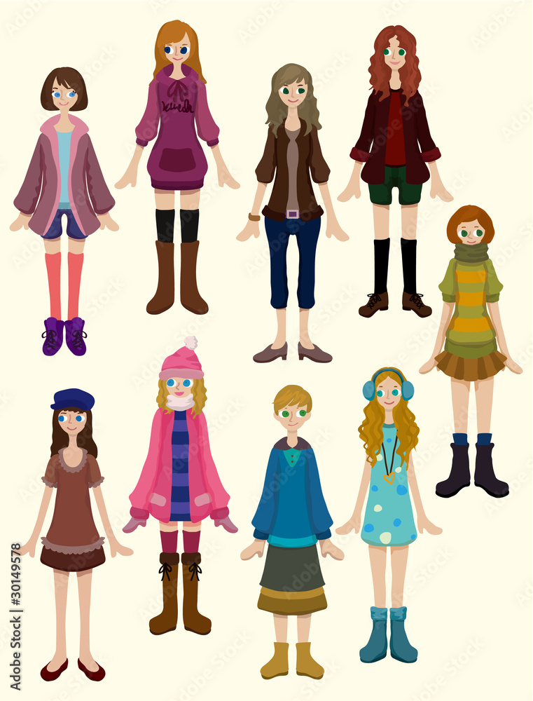 cartoon pretty girl icon Stock Vector | Adobe Stock