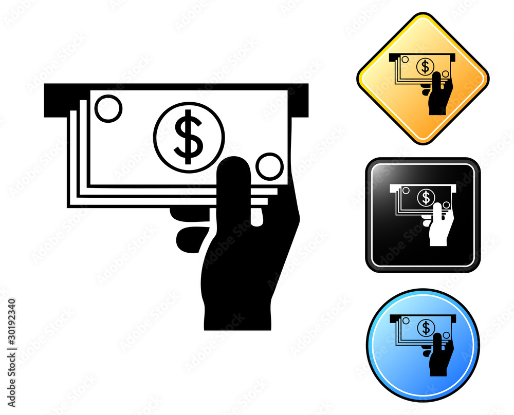 ATM pictogram and signs Stock Vector | Adobe Stock