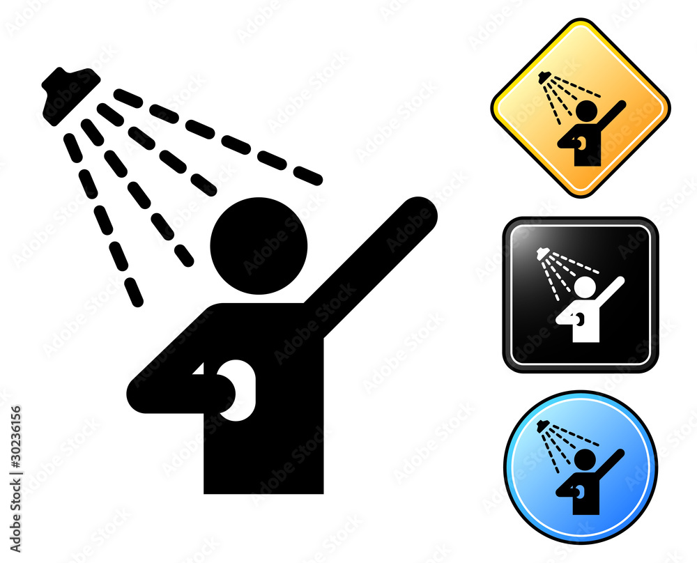 Shower pictogram and signs Stock Vector | Adobe Stock